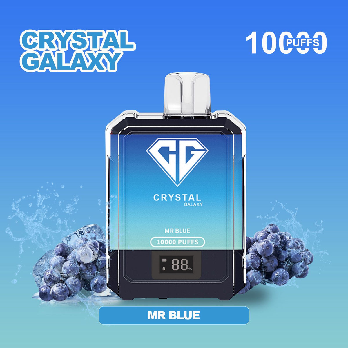 Crystal Galaxy 10000 Puffs (Box of 10) | 11+ Amazing Flavours | £89.99